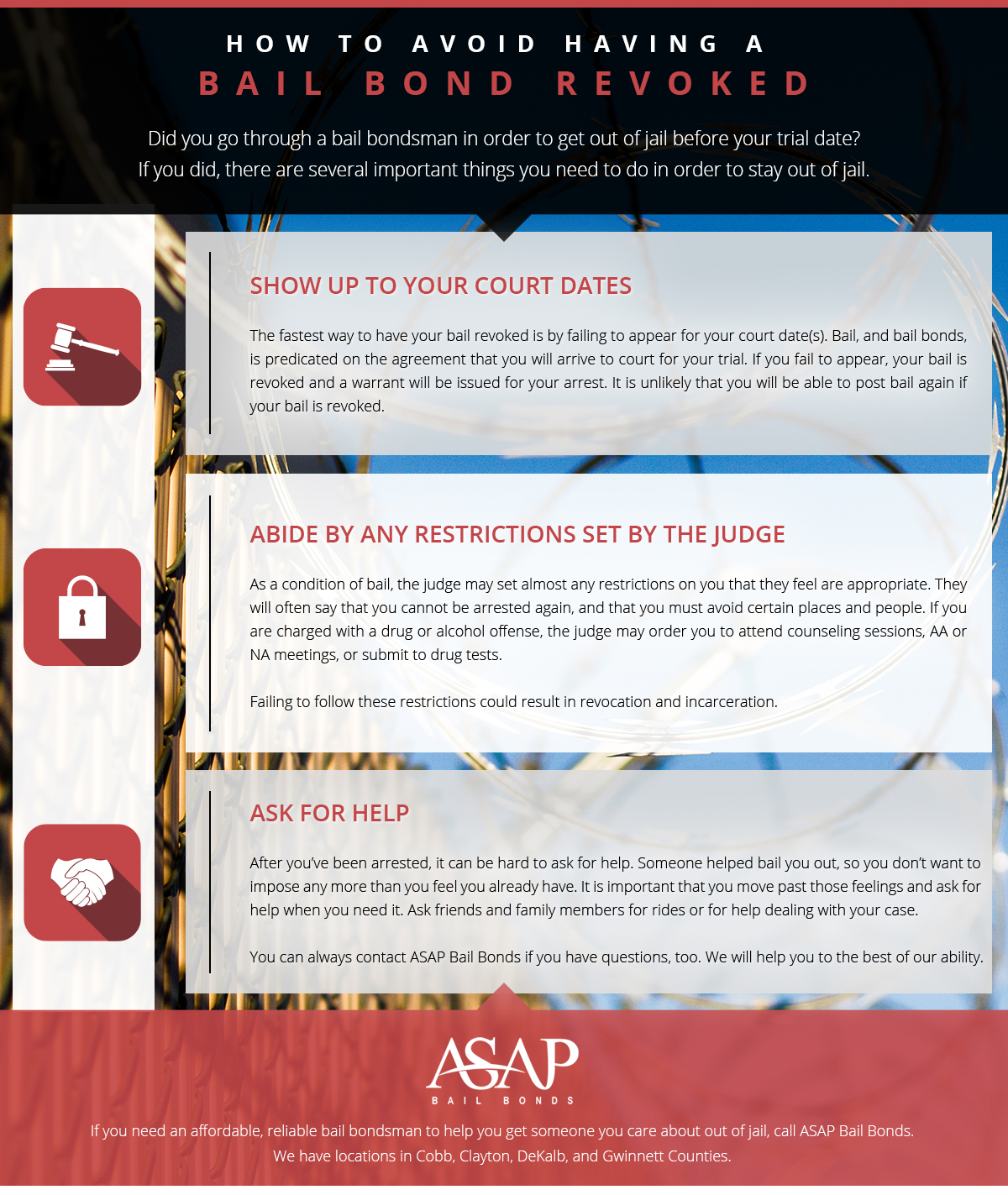 Bail Bonds Lawrenceville: Avoid Having Your Bail Revoked