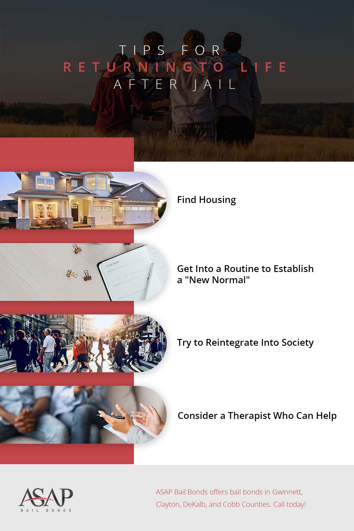 Tips for Returning to Life After Jail - ASAP Bail Bonds Georgia